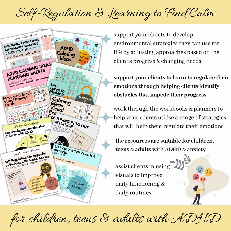 ADHD Coaching & Therapy BUNDLE - Multiple-use License, Adhd Planners ...