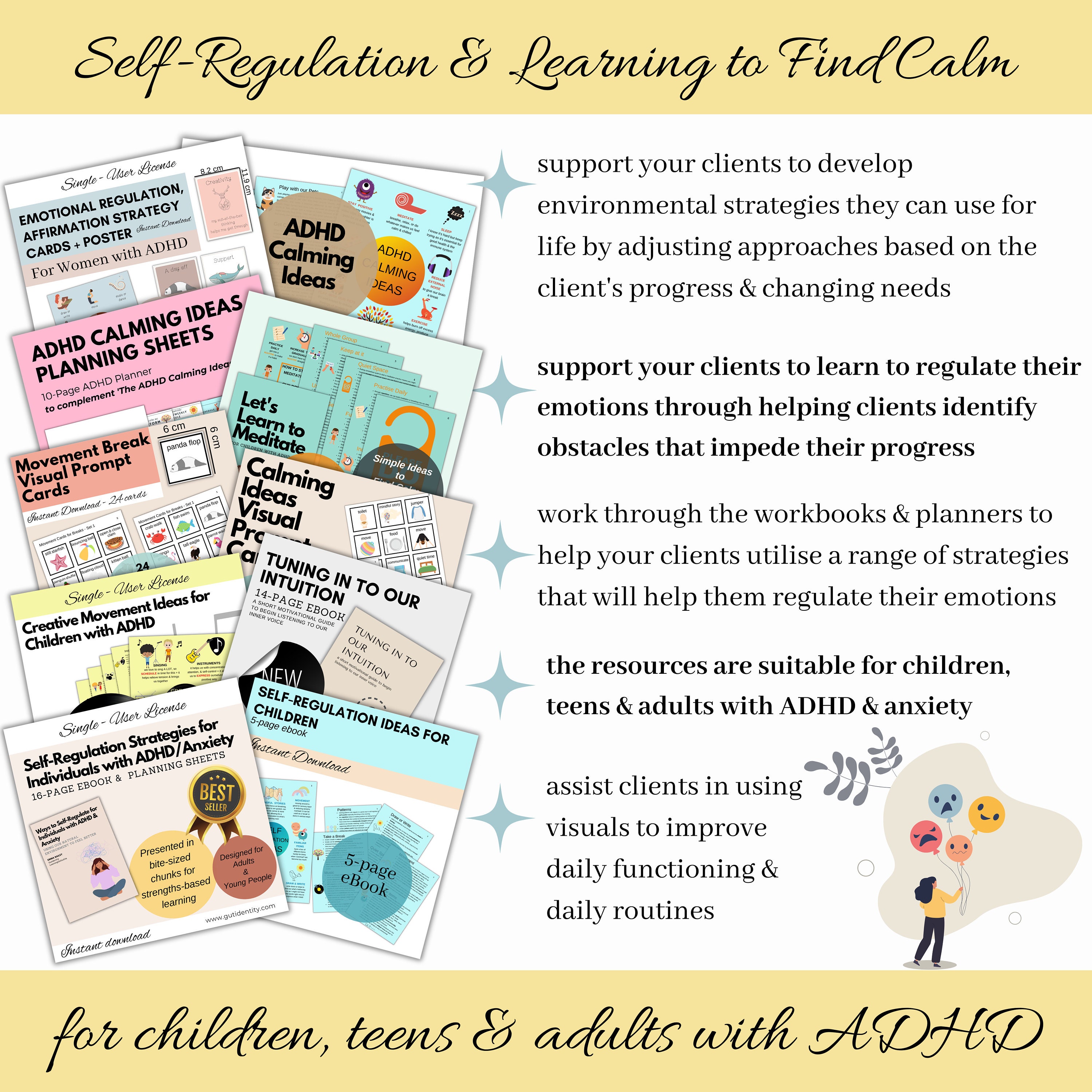 ADHD Coaching & Therapy BUNDLE - Multiple-use License, Adhd Planners ...