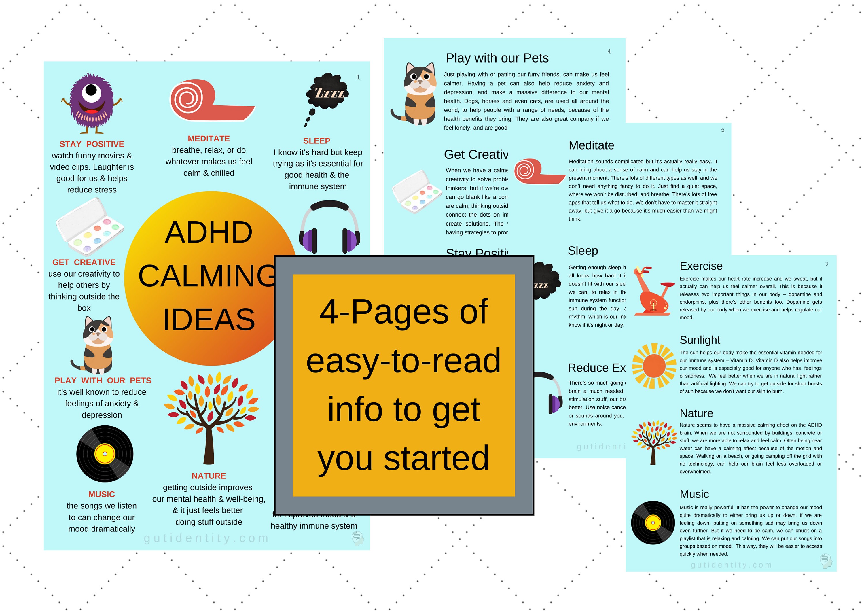 4-Page InfoEBook ADHD Calming Ideas Digital Download PDF | Etsy