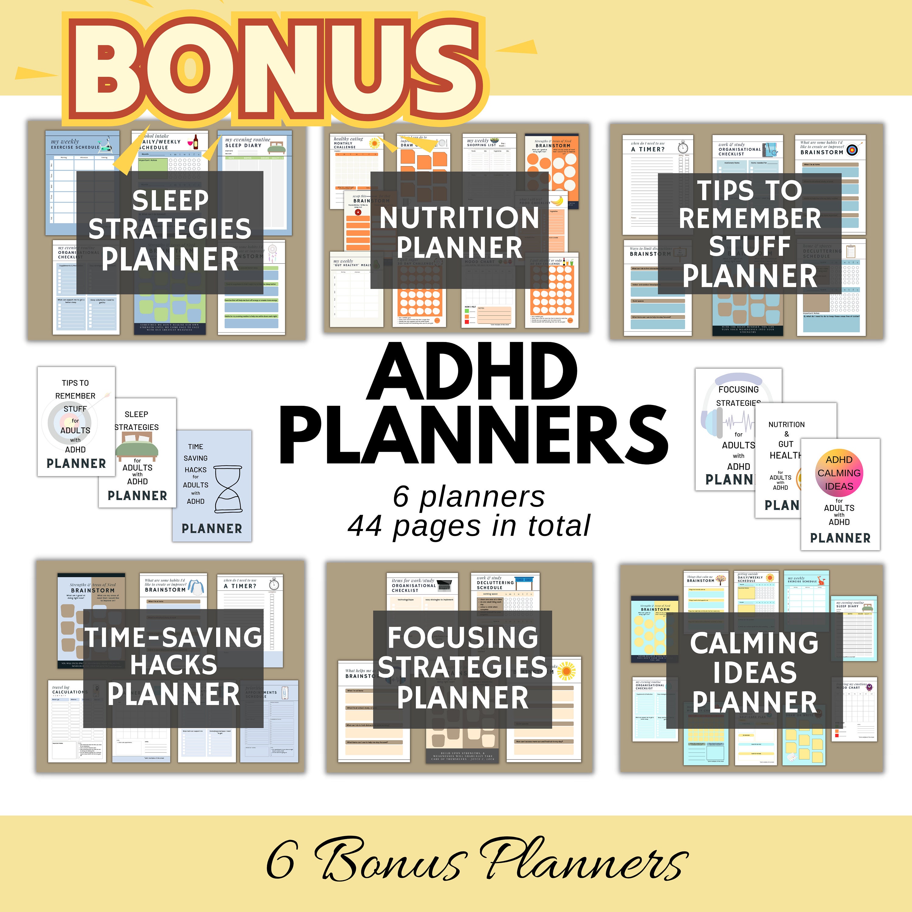 ADHD Coaching & Therapy BUNDLE - Multiple-use License, Adhd Planners ...