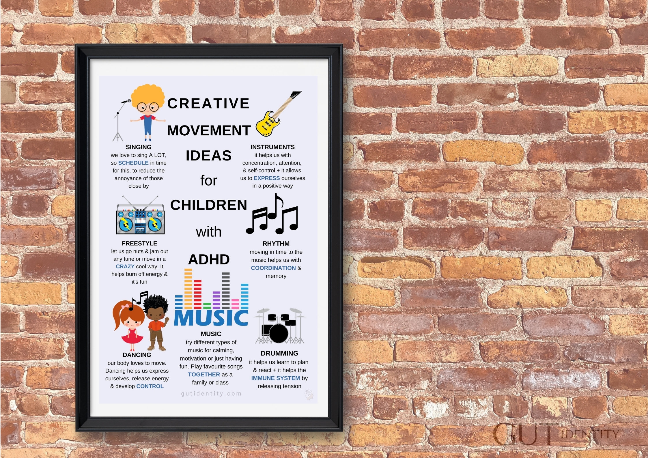 Creative Movement Ideas for Children with ADHD Poster | Etsy
