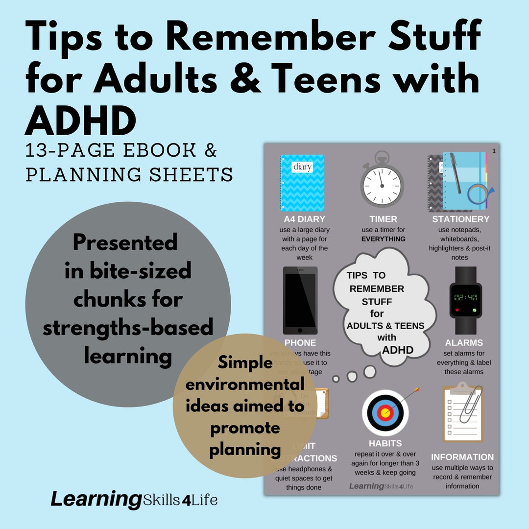 Tips to Remember Stuff for Adults & Teens With ADHD - Ebook and ...