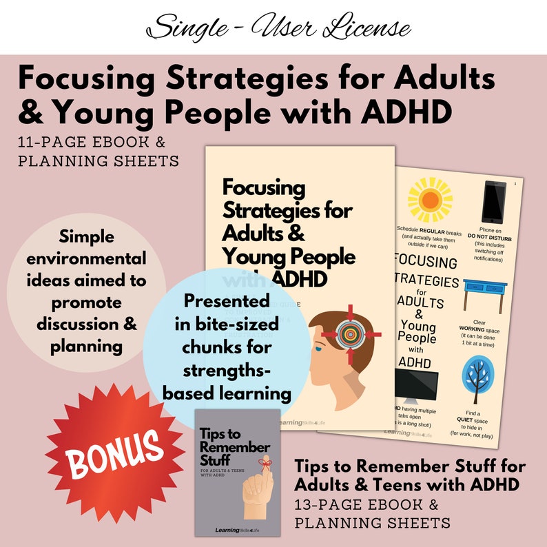 Focusing Strategies for Adults & Young People With ADHD - Home, School ...