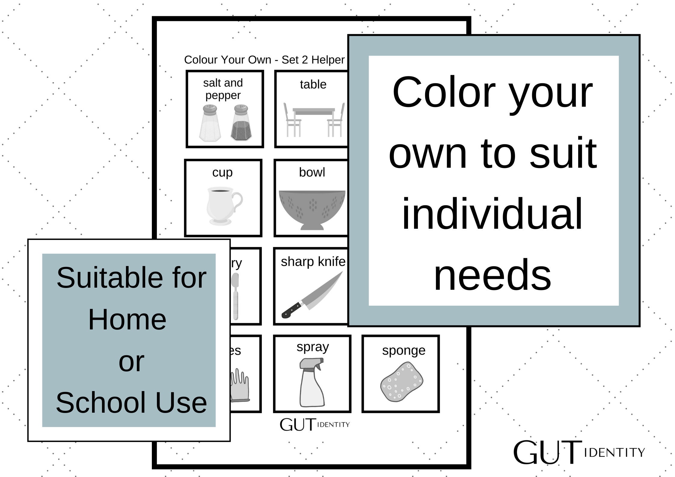 Kitchen Helper Set 2 Pictures Digital Download PDF- Colour, B & W and ...