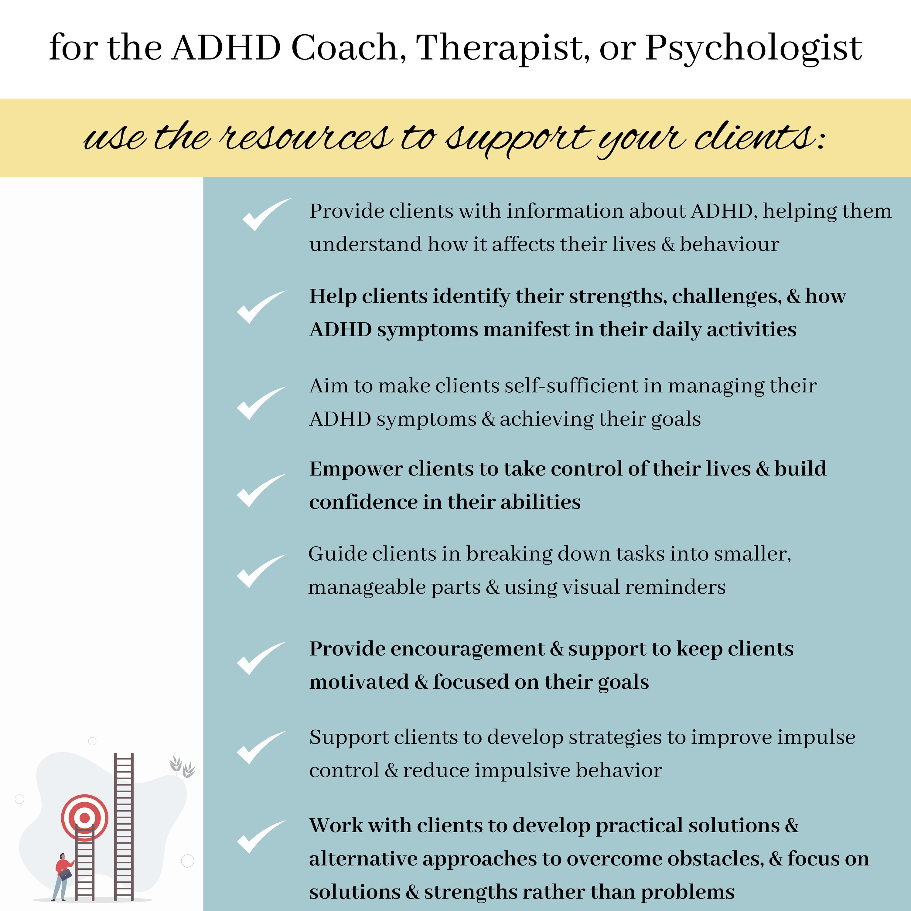 ADHD Coaching & Therapy BUNDLE - Multiple-use License, Adhd Planners ...
