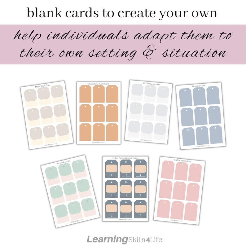 ADHD Visual Reminder Cards -living With Adhd-multiple-use License- 252 ...