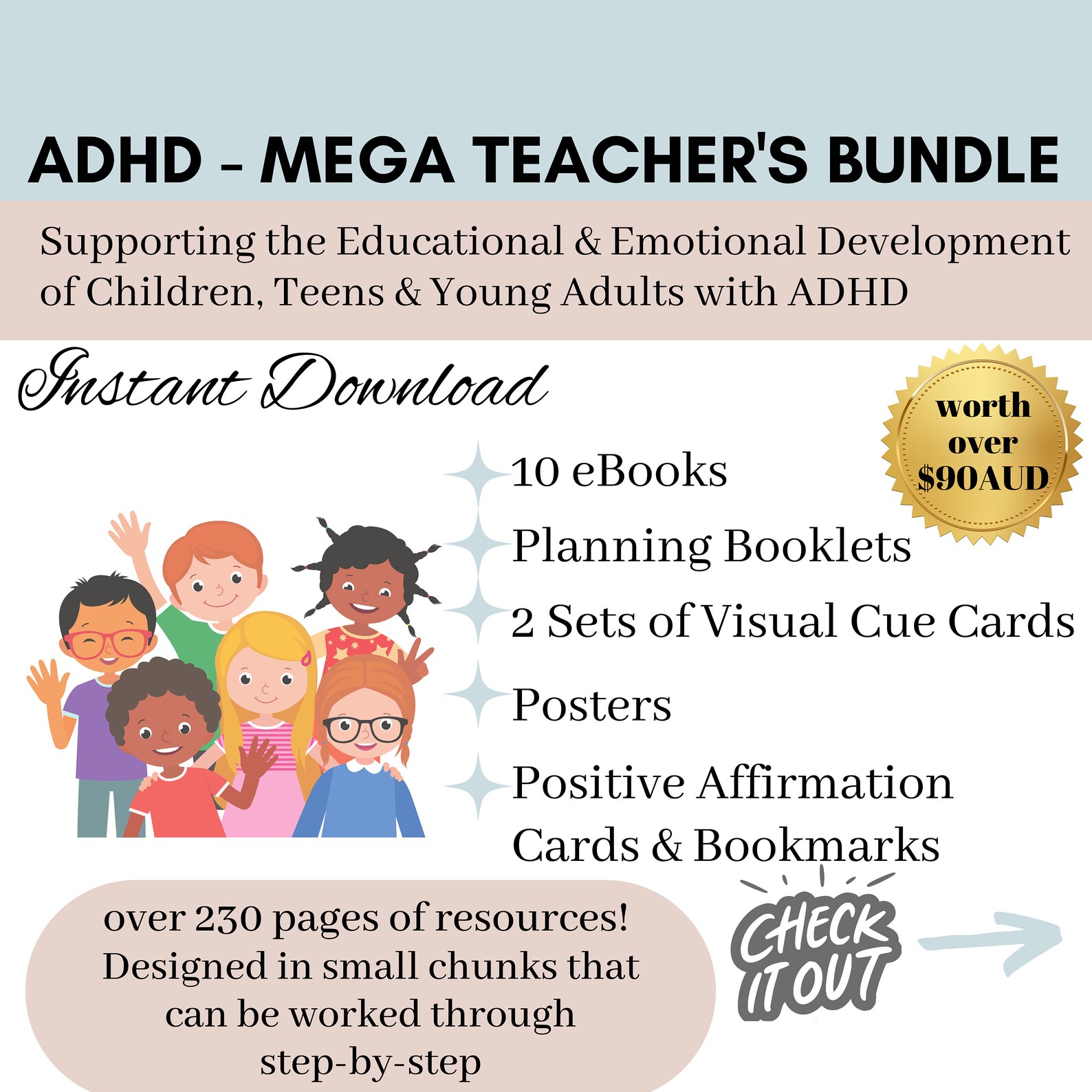 ADHD 'MEGA Teacher's Bundle' - Over 230 Pages of Teaching and Learning ...