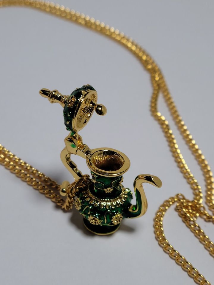 Alice in Wonderland Tea Cup / Tea Pot / Genie Lamp Necklace | Etsy