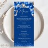 Editable White Gold Menu Card Template, Chic White Satin & Gold Glitter ...