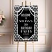 Art Deco Birthday Welcome Sign, Black and White Gatsby 1920s Theme ...