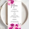 Elegant Blush Pink Floral Menu Template, Roses Tea Party Menu, Garden ...