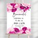 Spanish Birthday Welcome Sign, Poster De Bienvenidos, Hot Pink Floral ...