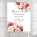 Spanish Birthday Welcome Sign, Dahlias Burgundy and Pink, Welcome ...