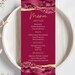 Hot Pink Floral Menu Card Template, Pink Birthday Menu, Hot Pink Floral ...