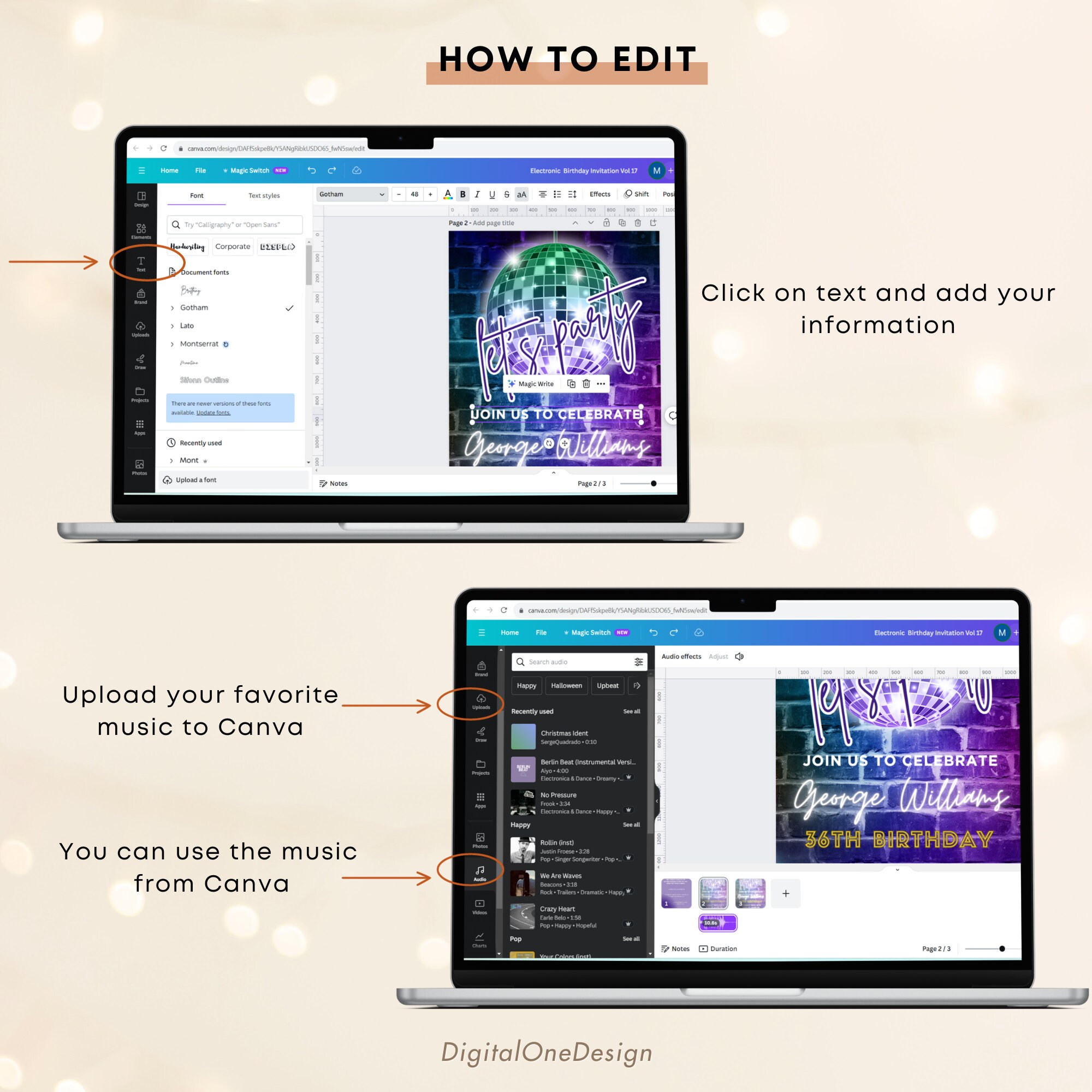 Birthday Electronic Invite, Fuchsia Silver Balloons, Editable Birthday ...