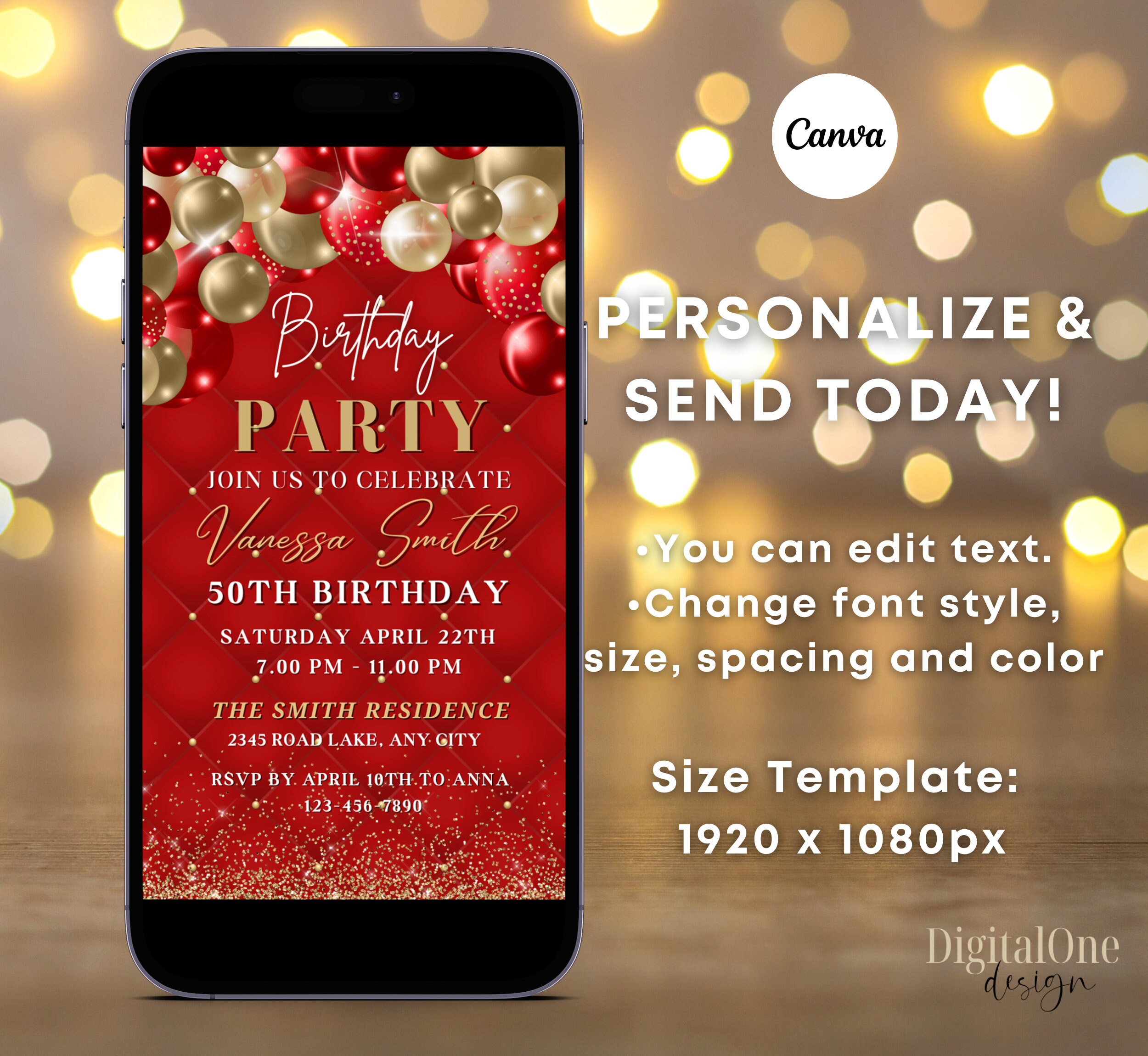 Birthday Party Animated Video Invitation, Electronic Birthday Invite ...