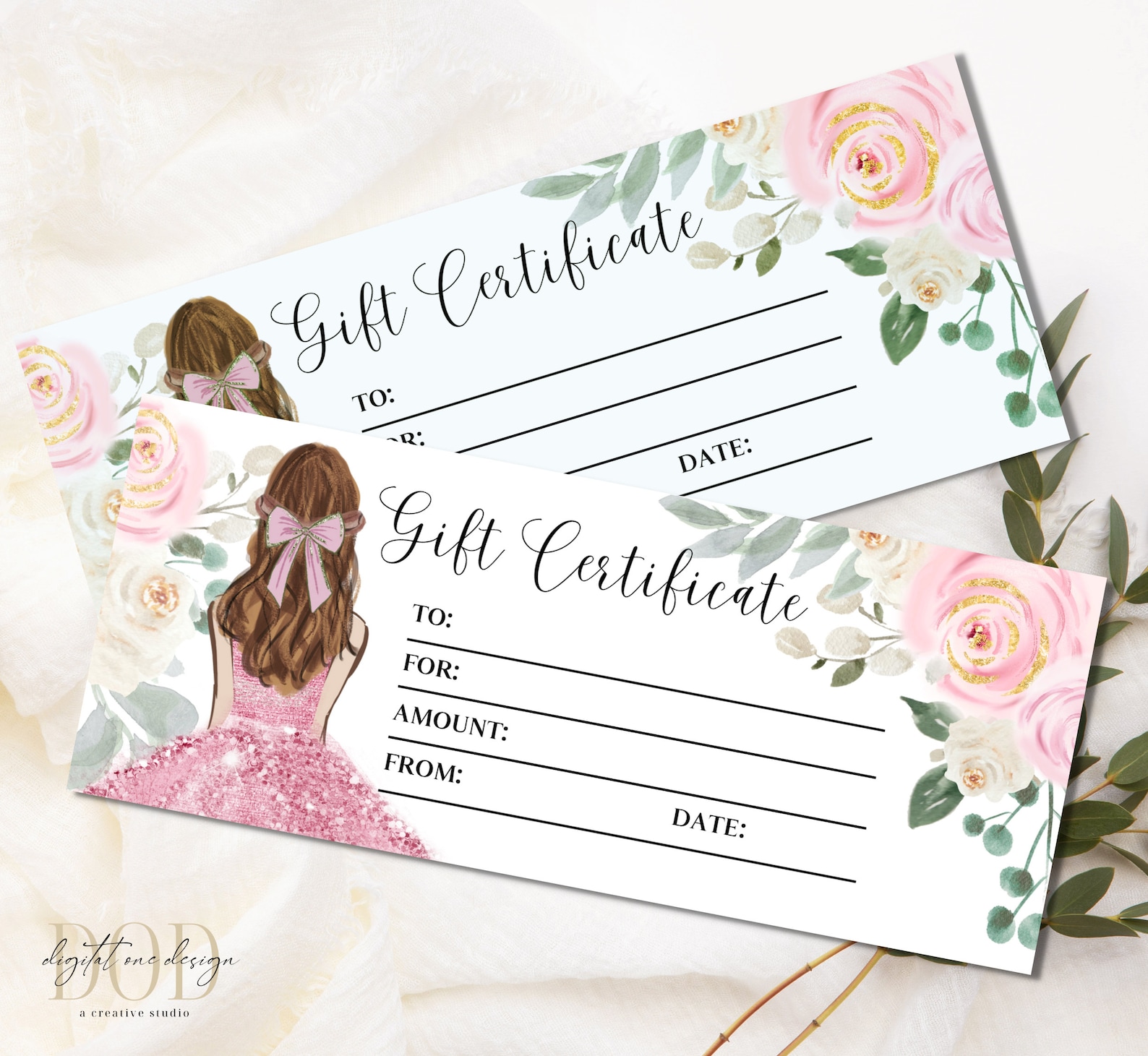 Gift Certificate for Girls, Quinceañera Gift Voucher, 15th Birthday ...