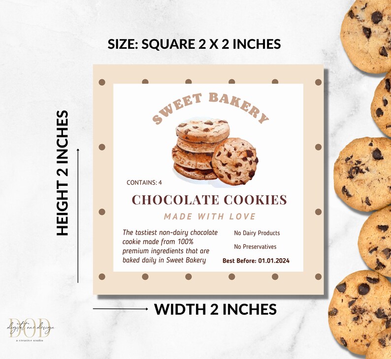 Editable Bakery Label Tamplete, Homemade Cookies Label, Custom Home ...
