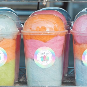 Cotton Candy Thank You Tag, Printable Cotton Candy Birthday Party ...