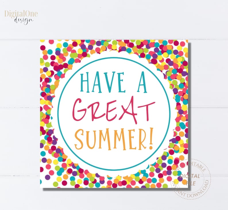 Printable Have a Great Summer Tag INSTANT DOWNLOAD Summer - Etsy