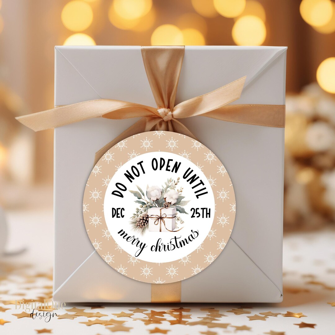 Do Not Open Until Dec 25th, Merry Christmas Gift Tag Printable ...