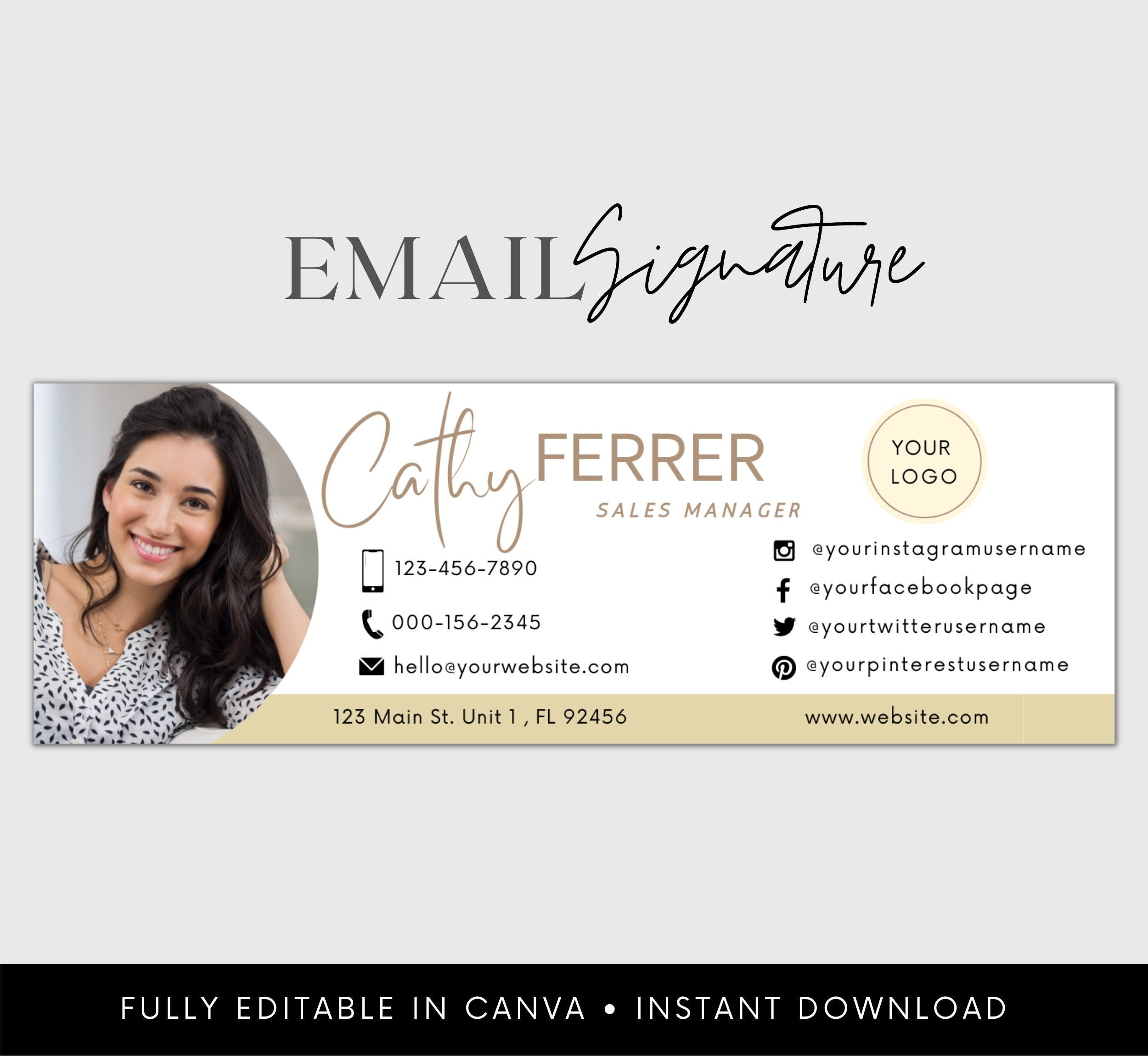 Email Signature Template, Professional Email Signature, Signature ...
