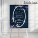 Denim & Diamond Editable Birthday Sign, Glam Blue Jeans Theme Welcome ...