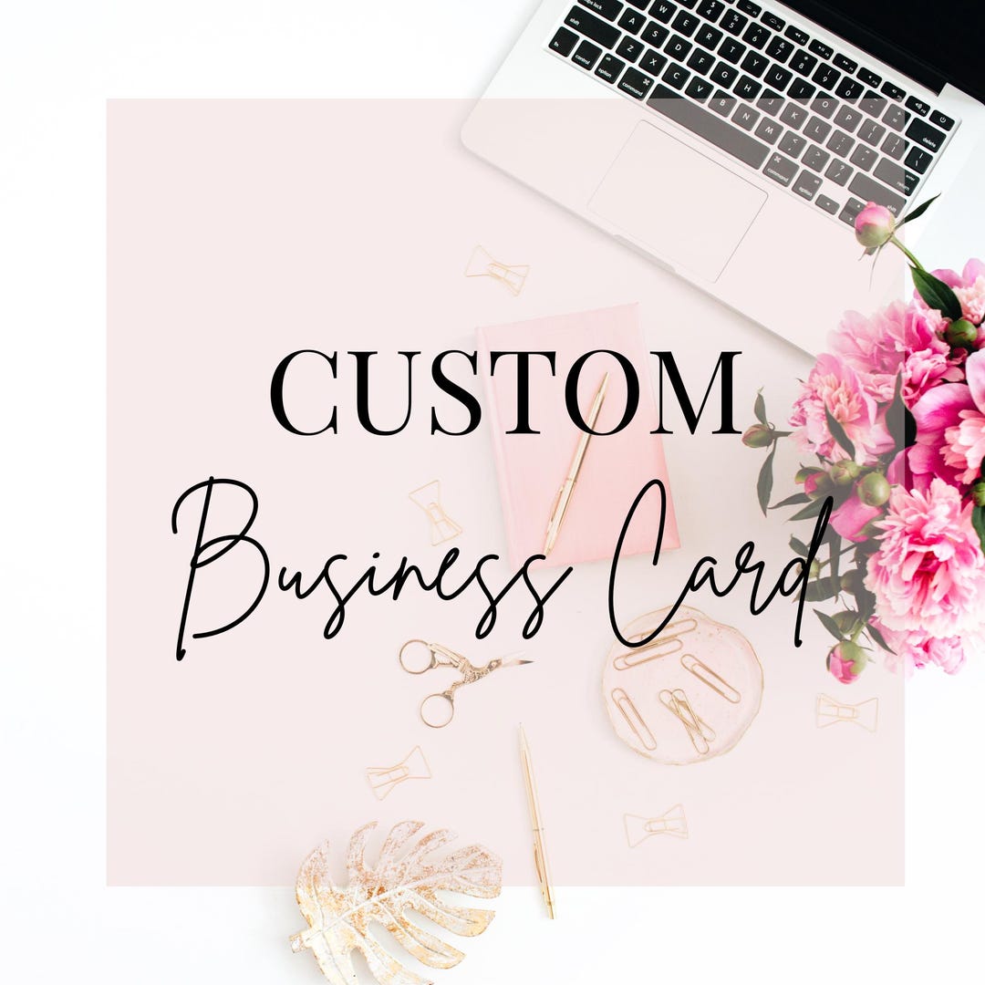 ADD-ON Custom Business Card Design, DIGITAL File Only, Personalized ...