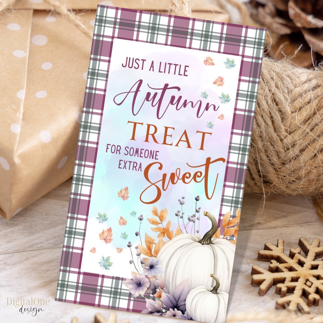 Autumn Treat for Someone Extra Sweet Gift Tag, INSTANT DOWNLOAD ...