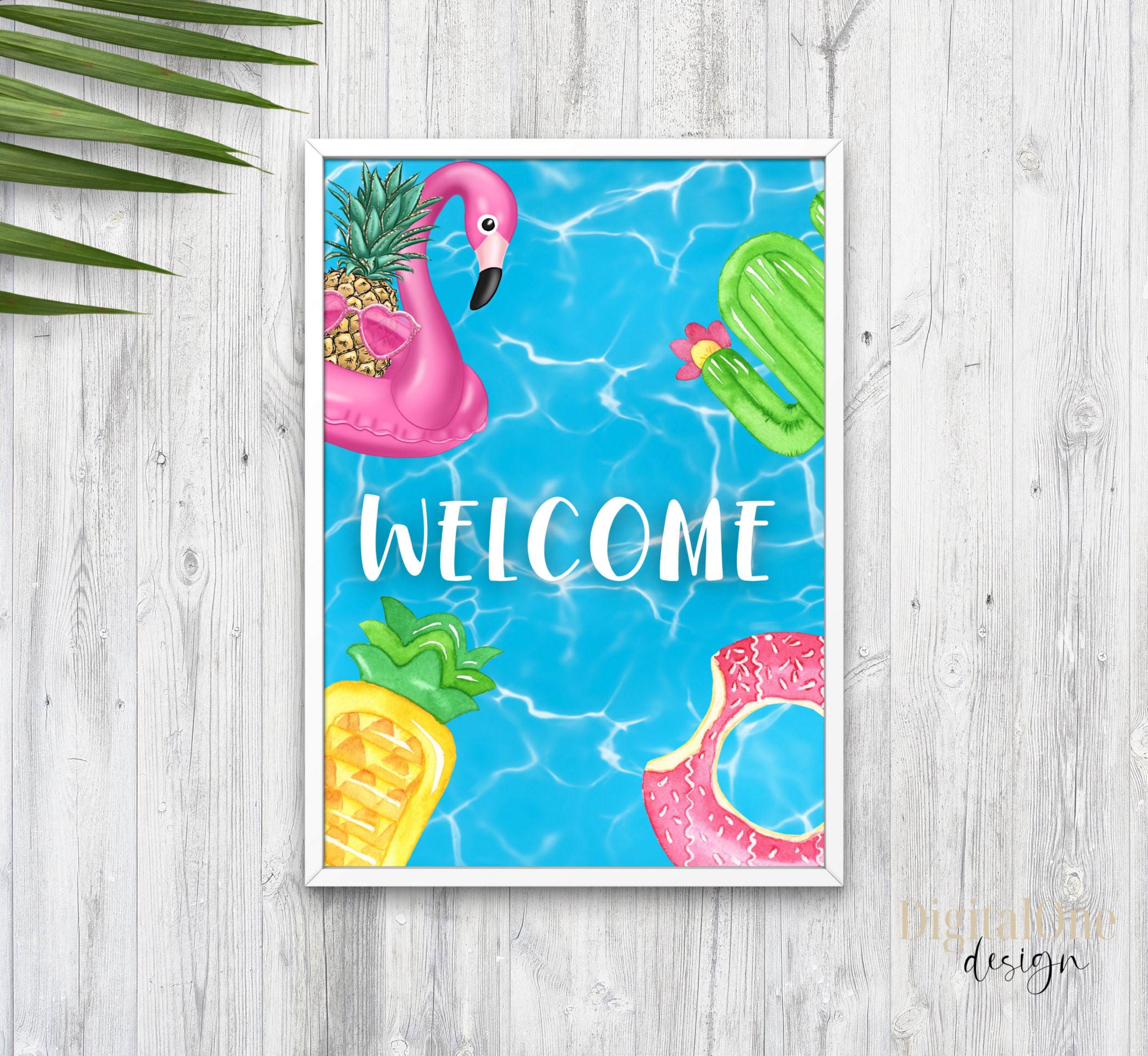 Pool Party Welcome Sign, Pool Party Printable Signs, Swimming Party ...