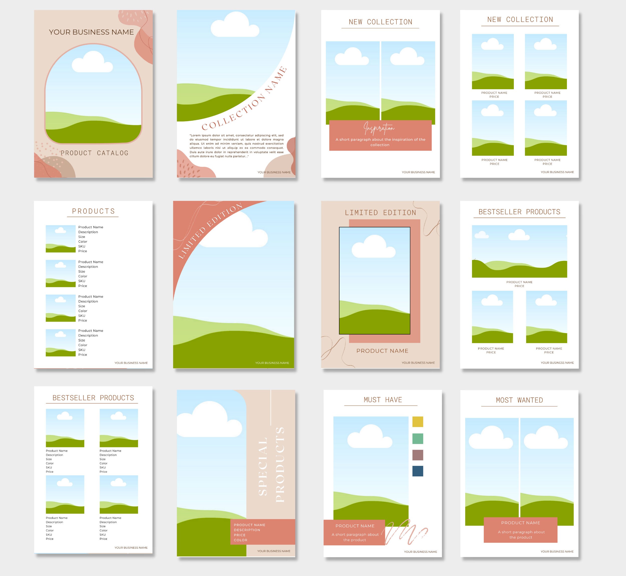 Product Catalog Template Modern Line Sheet (Download Now) - Etsy