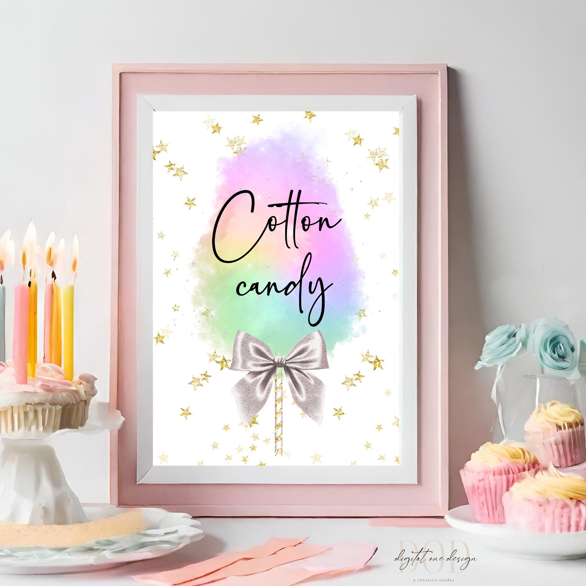 Cotton Candy Printable Sign, Instant Download, Cotton Candy Table Sign ...