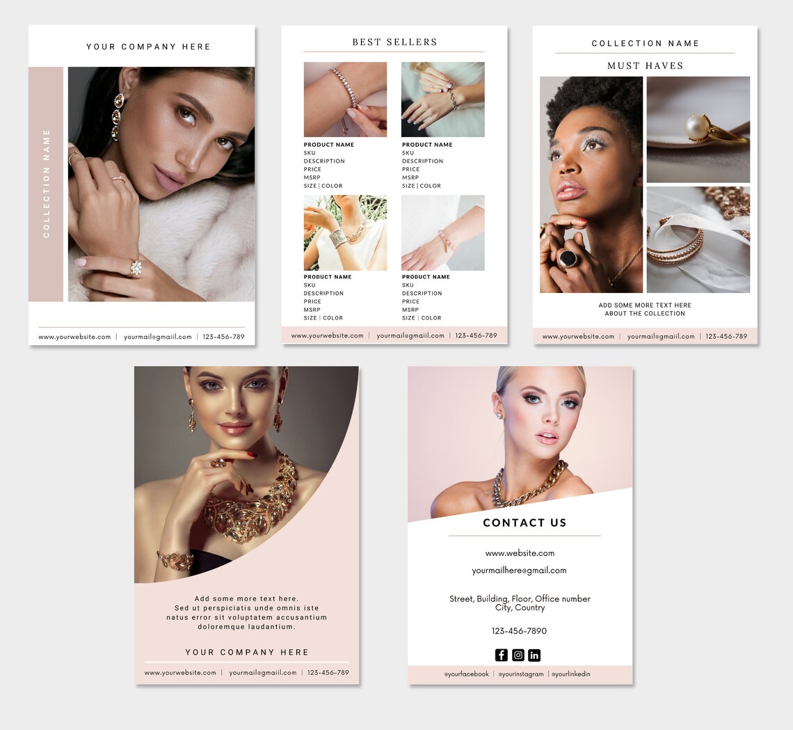 Wholesale Line Sheet, Catalog Template, Line Sheet for Products, Modern ...