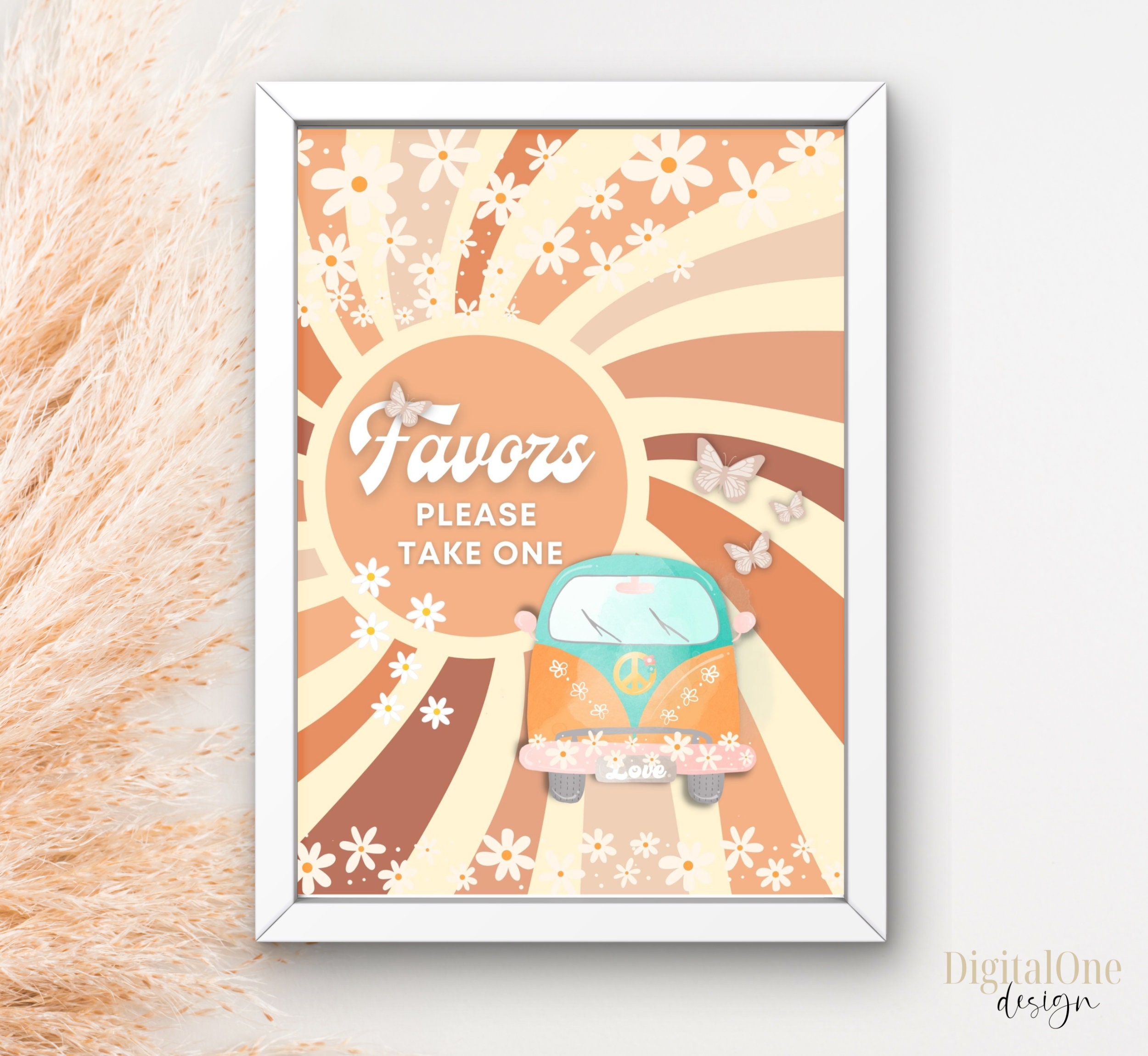 Retro Groovy Printable Favor Sign Vintage Party Favors - Etsy