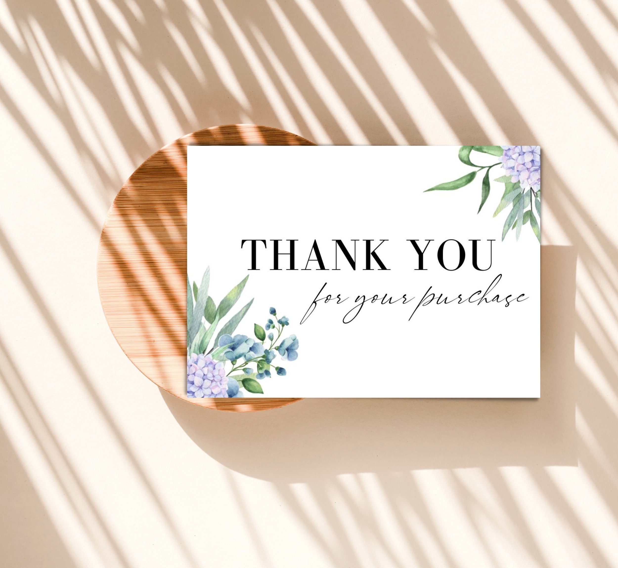 Printable Thank You Card Thank You Note Card Thank You for - Etsy
