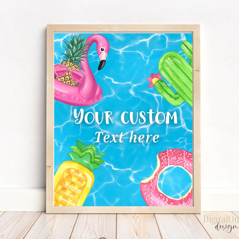 Pool Party Banner - Etsy