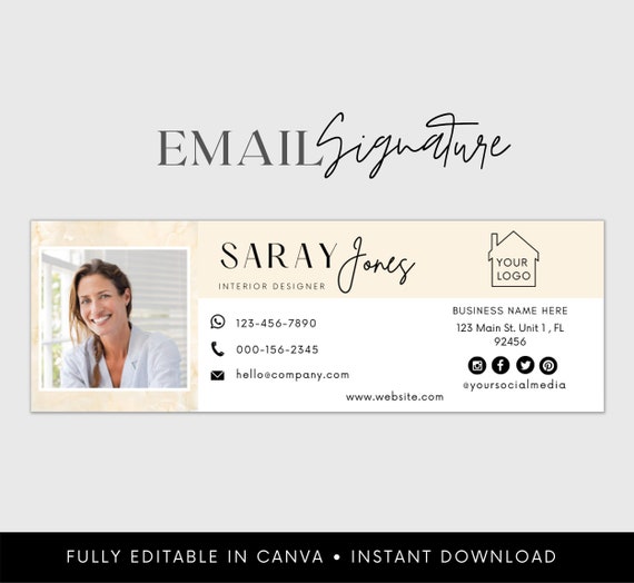 Email Signature DIY Professional Signature Modern Signature | Etsy
