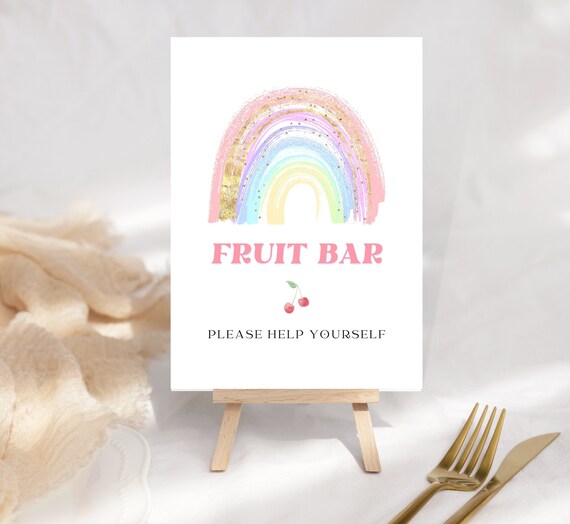 Printable Fruit Bar Sign Fruit Drink Bar Sign INSTANT - Etsy
