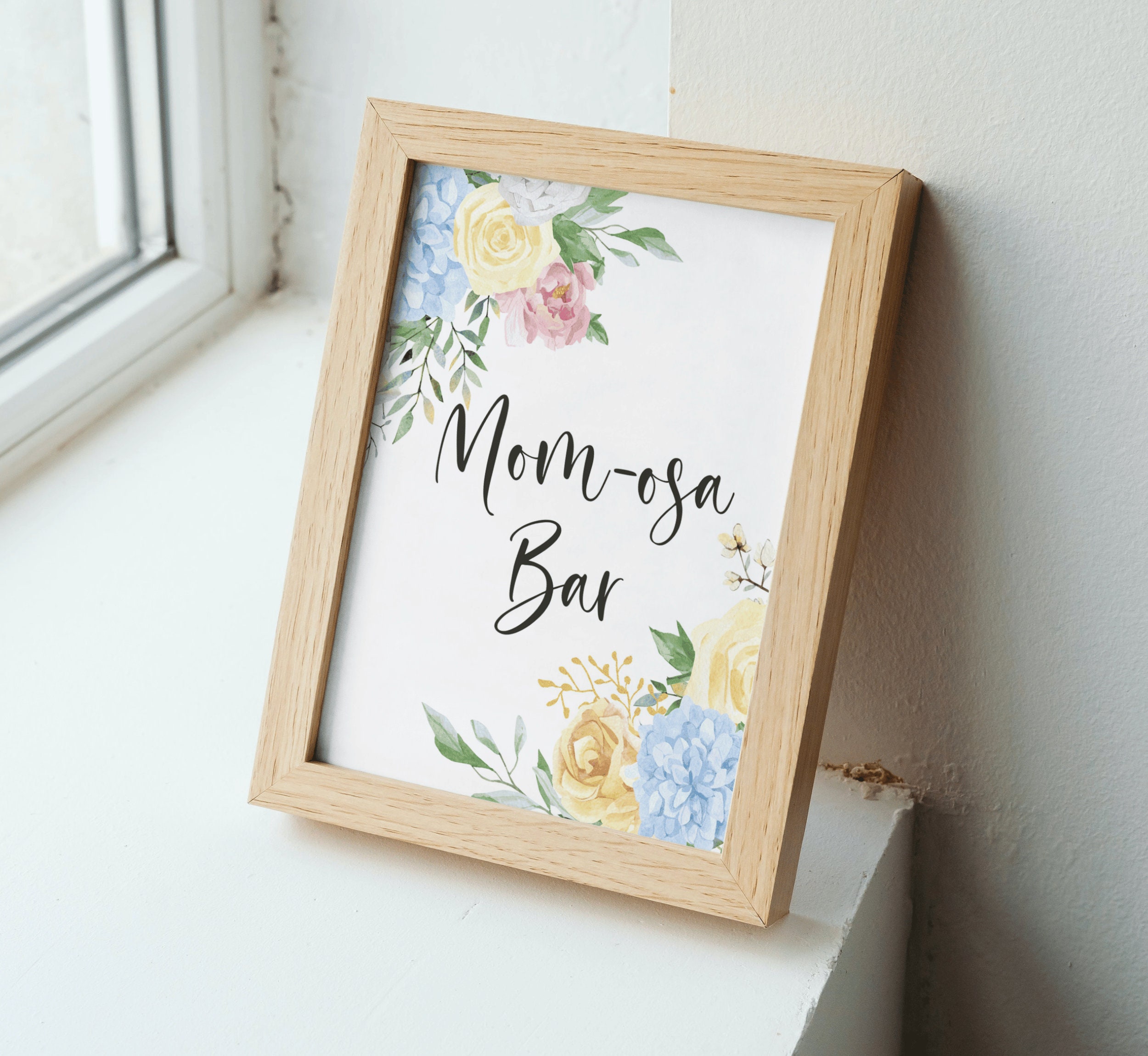 Mom-osa Bar Sign Printable, Mimosa Bar Sign, INSTANT DOWNLOAD, Momosa ...