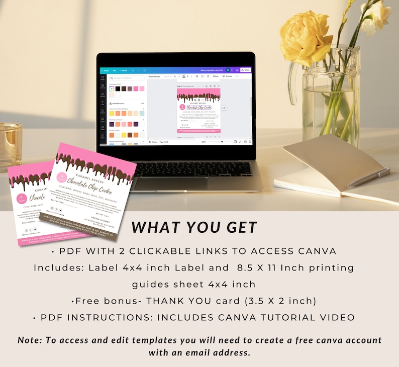 Cottage Law Food Label for Home Baking, Editable Cookie Ingredient ...