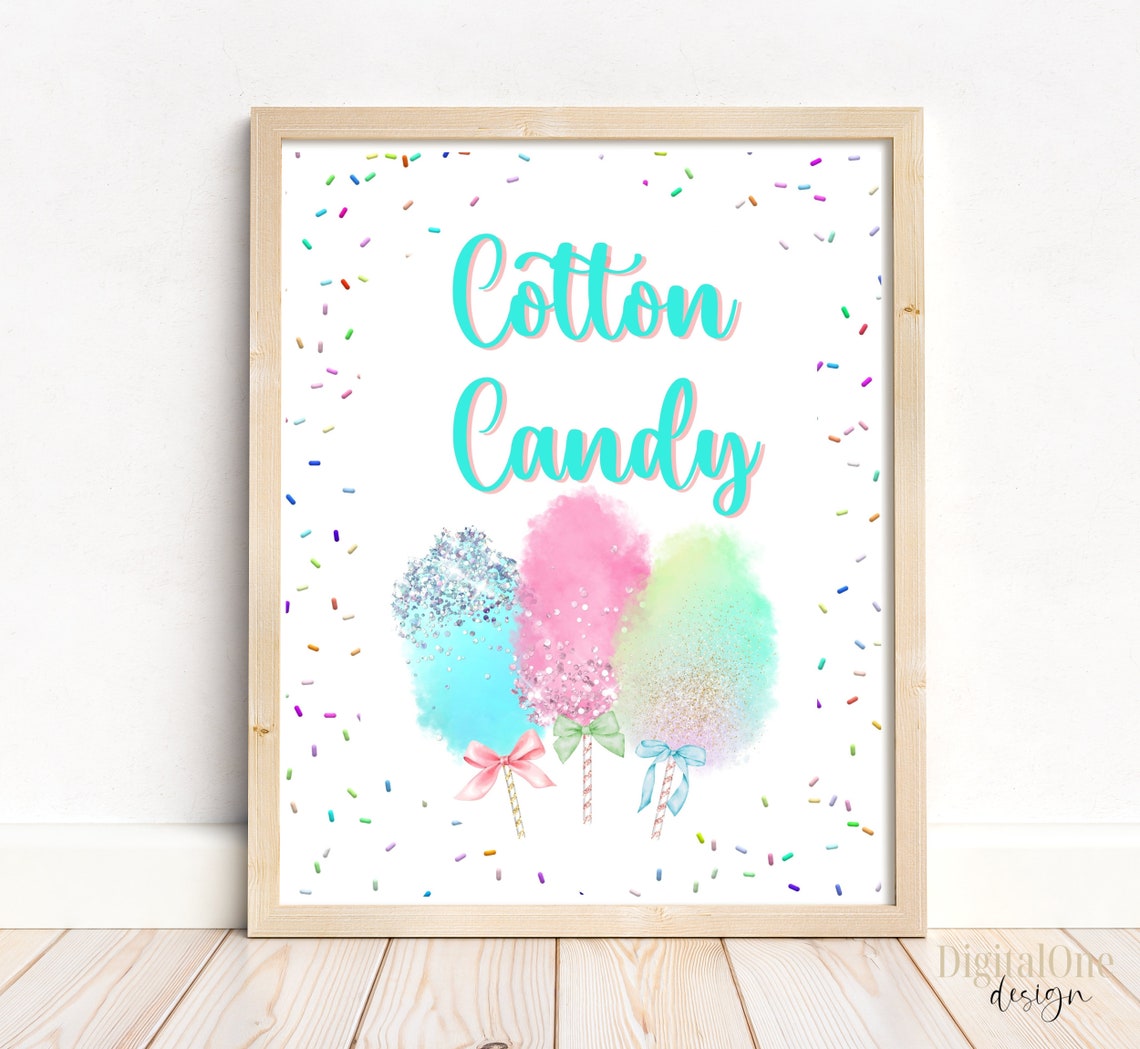 Cotton Candy Sign Printable INSTANT DOWNLOAD Cotton Candy - Etsy