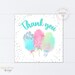 Cotton Candy Thank You Tag, Printable Candy Favor Tag, INSTANT DOWNLOAD ...
