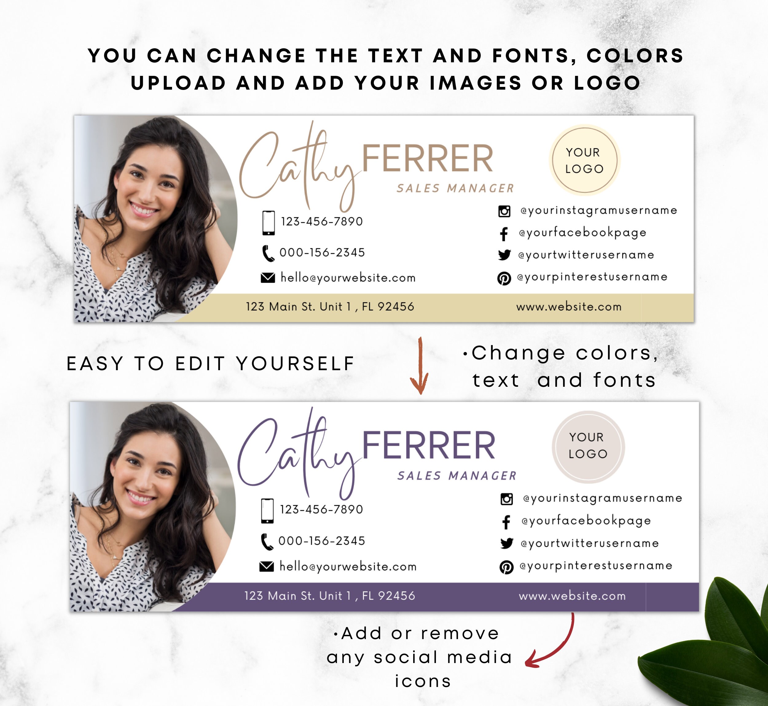 Email Signature Template, Professional Email Signature, Signature ...