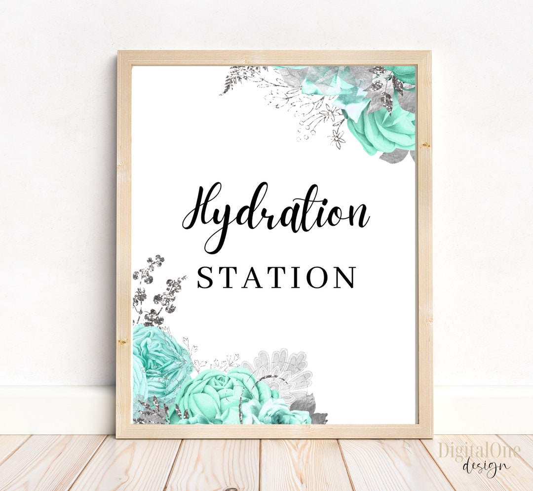 Hydration Station Printable Sign, Drink Table Sign, Water Station Sign ...