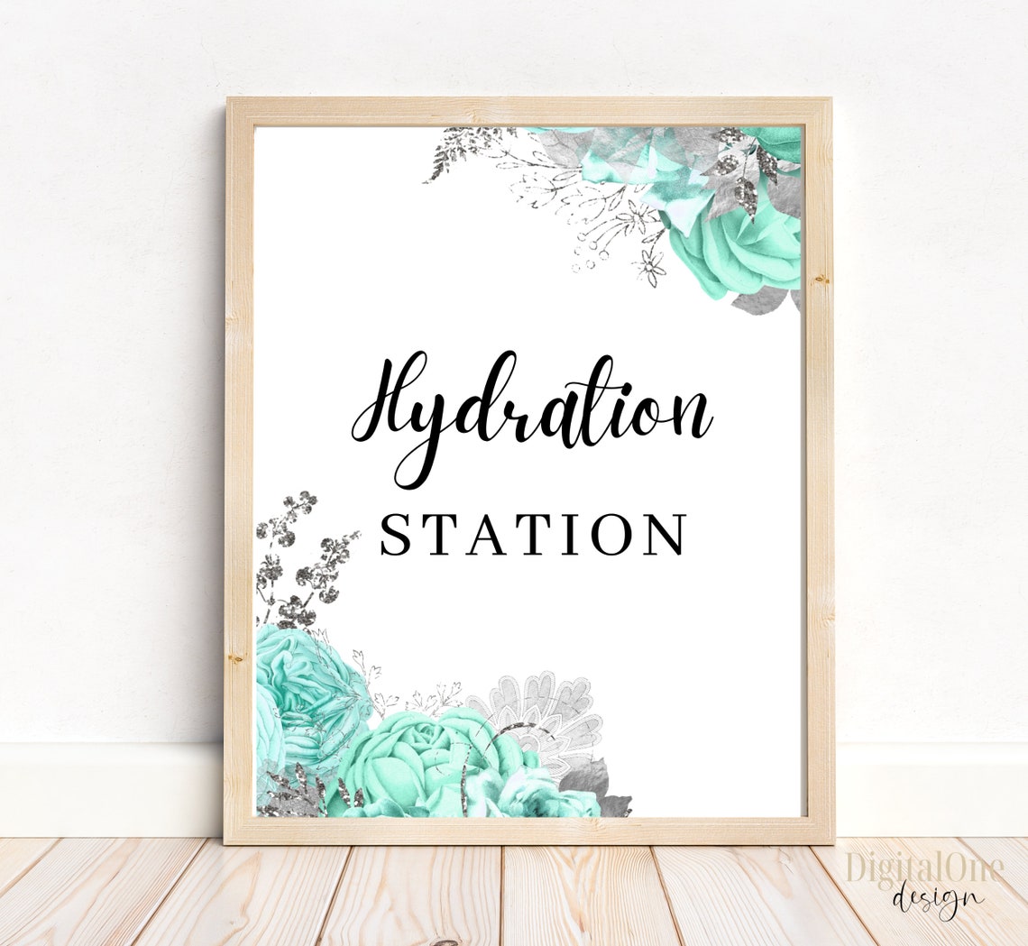 Hydration Station Printable Sign, Drink Table Sign, Water Station Sign ...