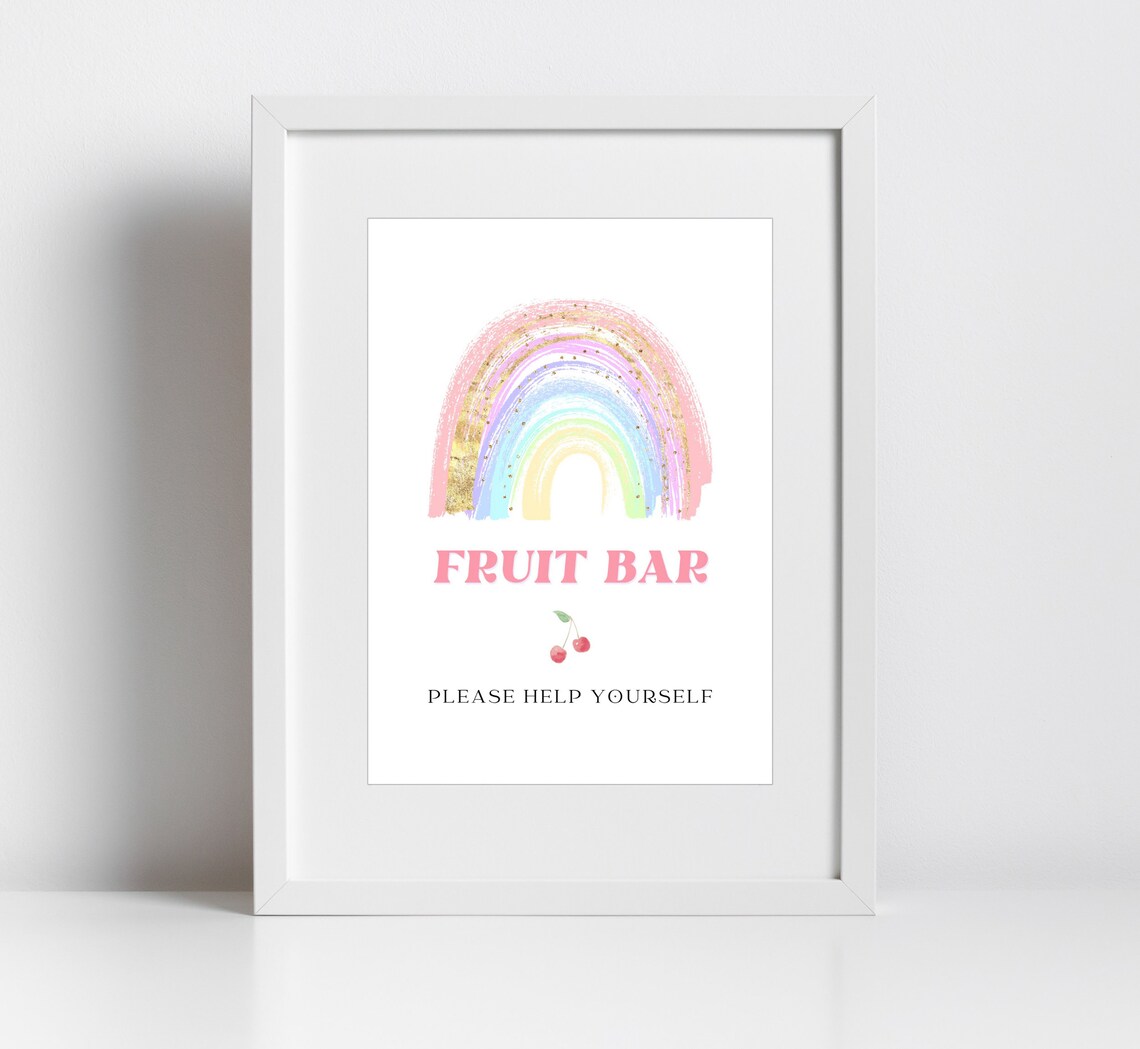 Printable Fruit Bar Sign Fruit Drink Bar Sign INSTANT - Etsy