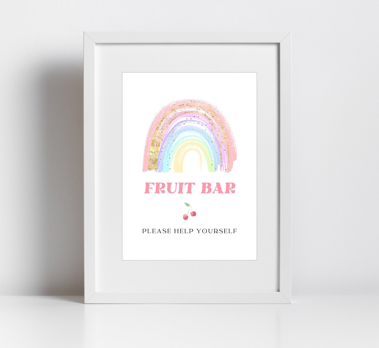 Printable Fruit Bar Sign, Fruit Drink Bar Sign, INSTANT DOWNLOAD, Fruit ...