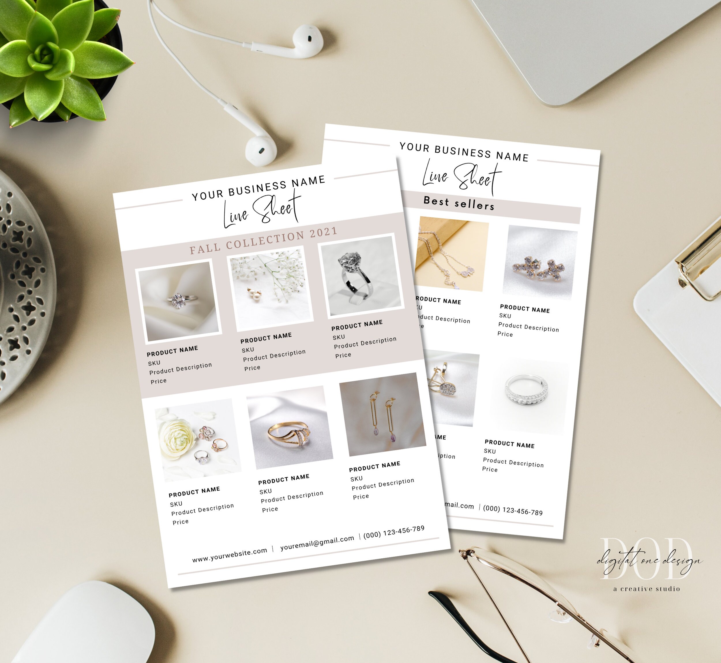 Modern Line Sheet Template, Retail Product Sheet, Price List Template ...