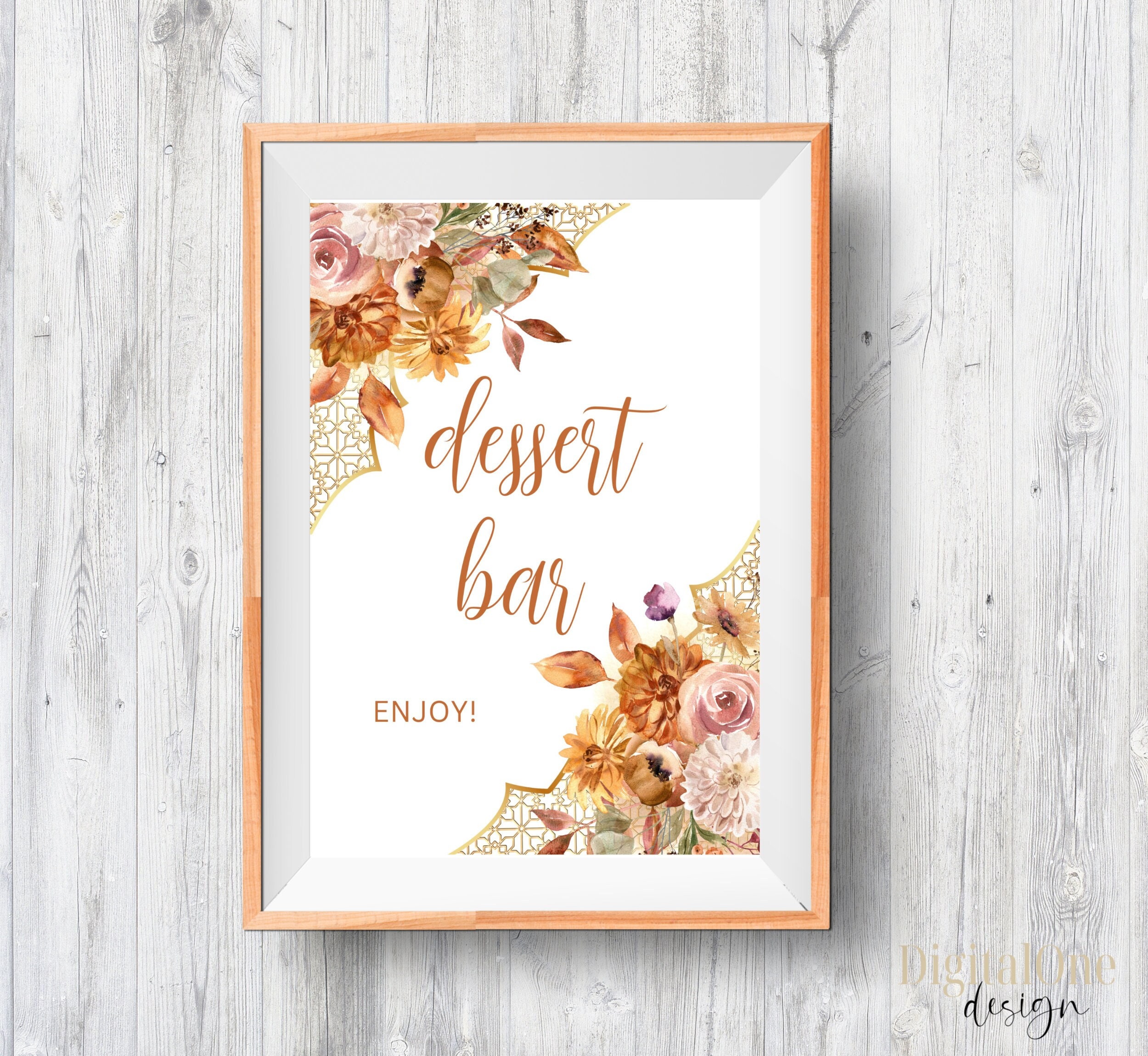 Boho Floral Dessert Bar Sign Printable Decoration Sign Sweet - Etsy