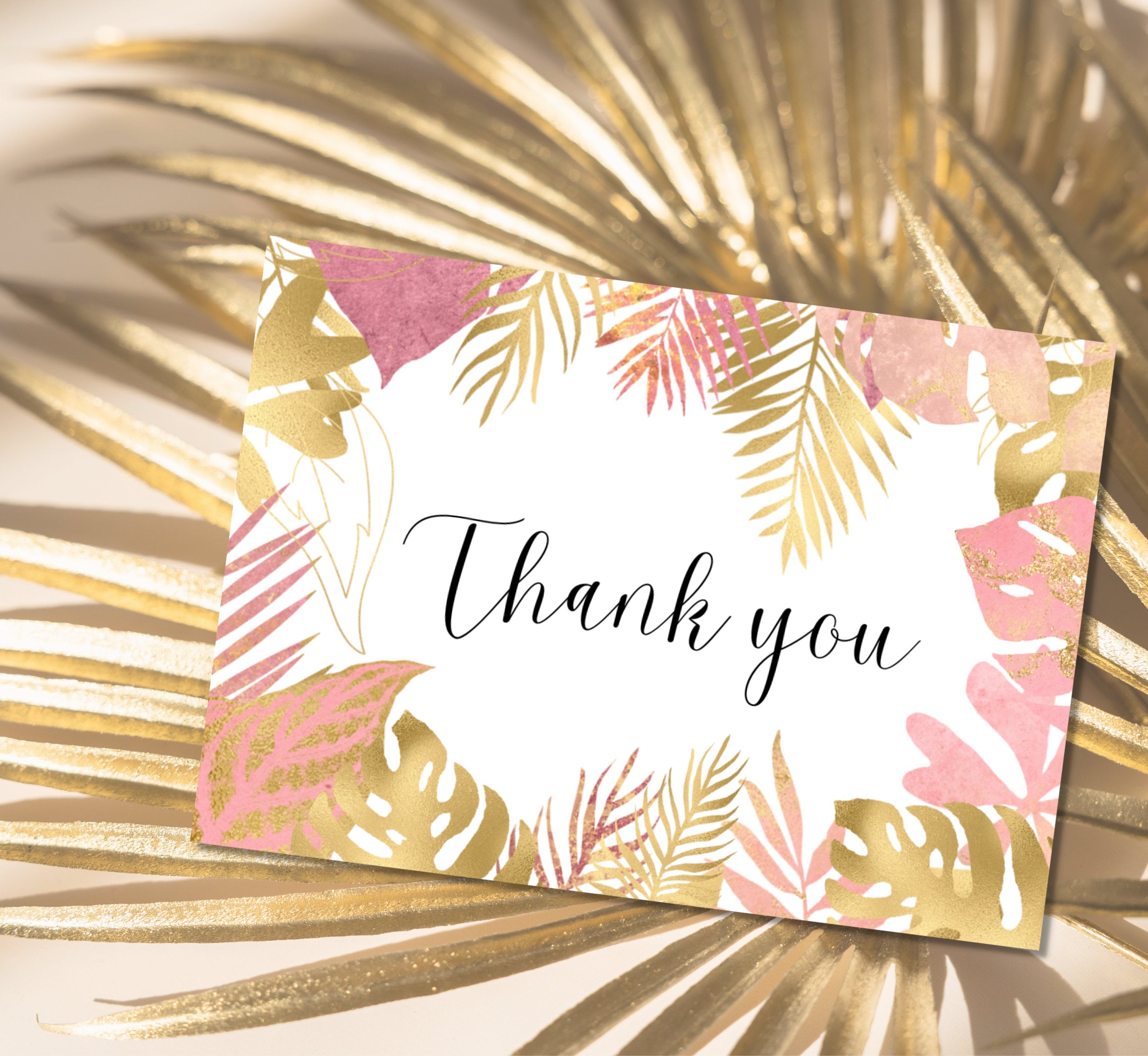 Printable Thank You Card Tropical Thank You Cards Digital - Etsy